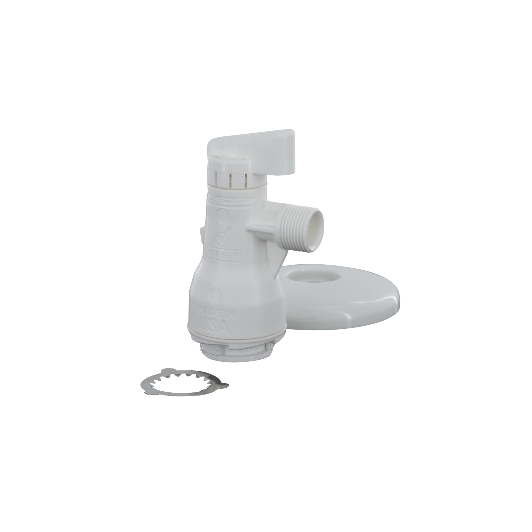 Push-On Quarter Turn Angle Stop Valve - Danco
