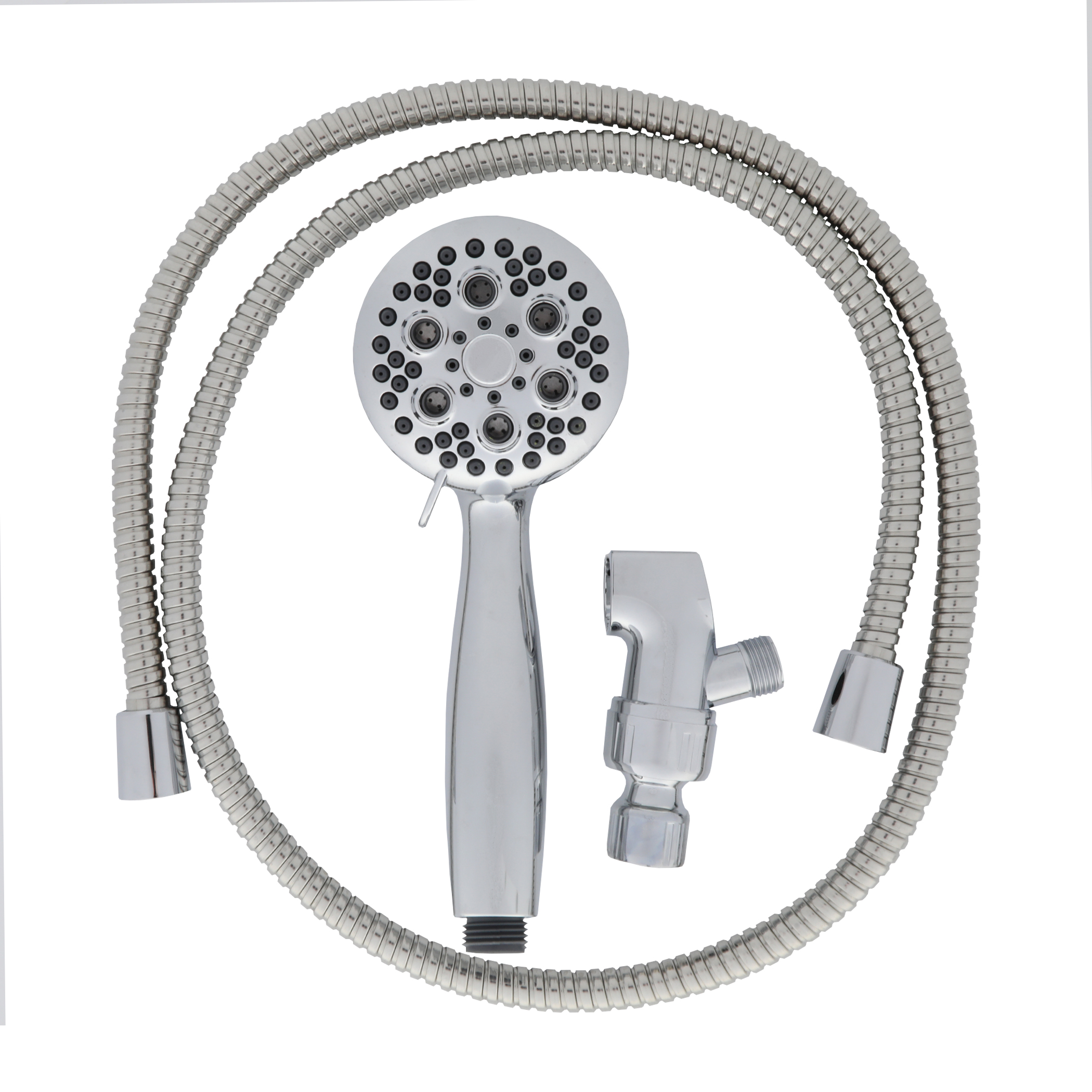 Multi-Function Massage Handheld Showerhead with Hose in Chrome - Danco